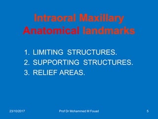Intraoral Anatomical Landmarks | PDF | Dental Health | Diseases and ...