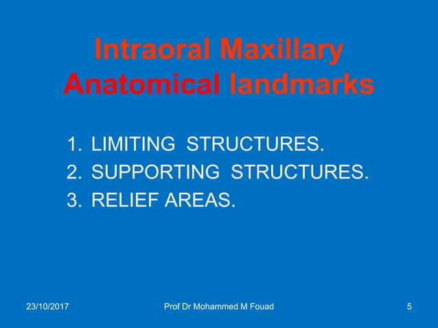 Intraoral Anatomical Landmarks | PDF | Dental Health | Diseases and ...