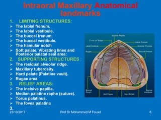 Intraoral Anatomical Landmarks | PPT