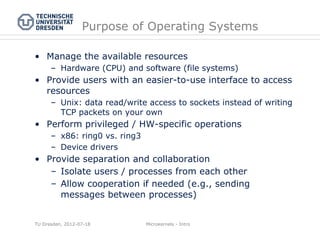 Introduction to Microkernels | PDF | Operating Systems | Computer Software and Applications