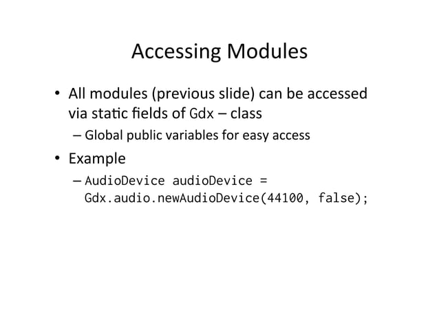 Intro to Building Android Games using libGDX | PPT