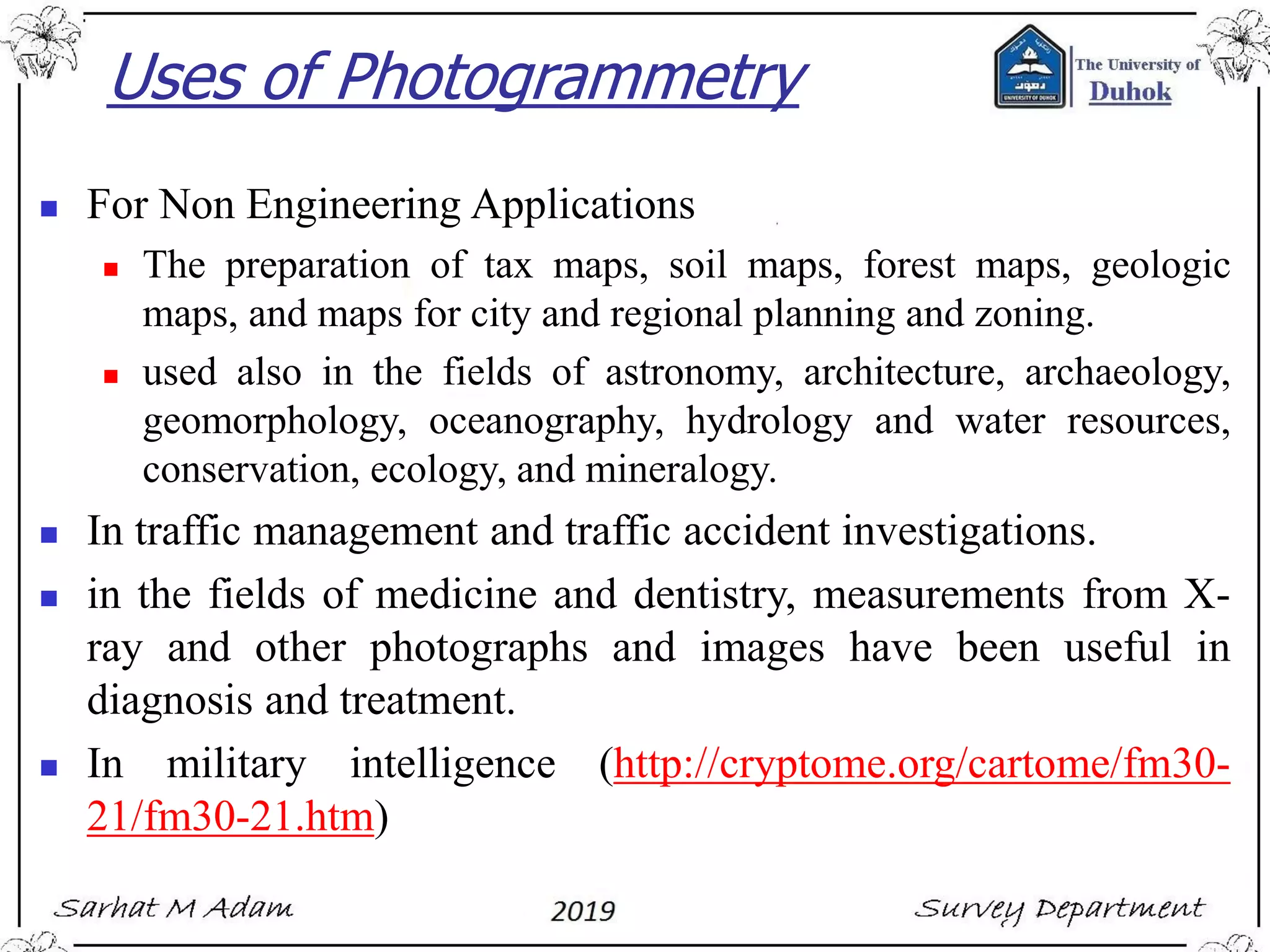 01 introdcution to photogrammetry | PDF