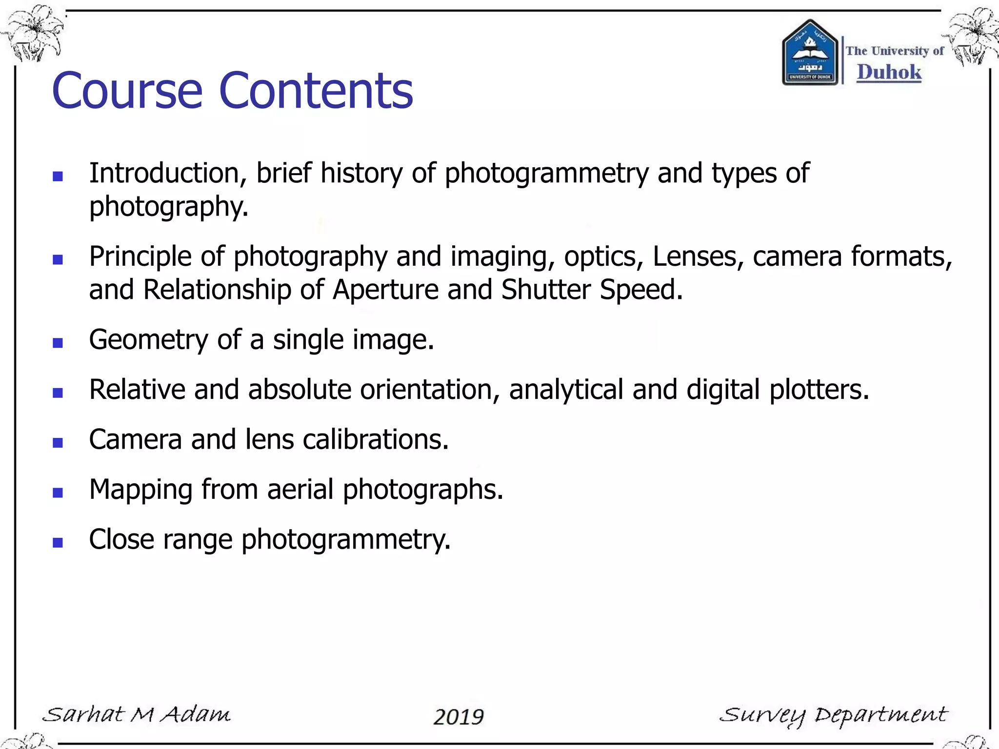 01 introdcution to photogrammetry | PDF