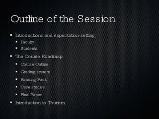 01.Introduction to Tourism and Development | PPT