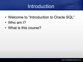 Oracle - Introduction | PPT