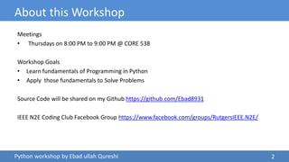 01 Introduction to Python | PPT