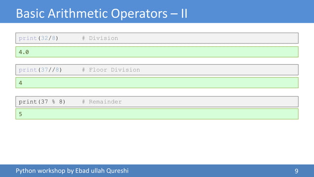 01 Introduction to Python | PPT
