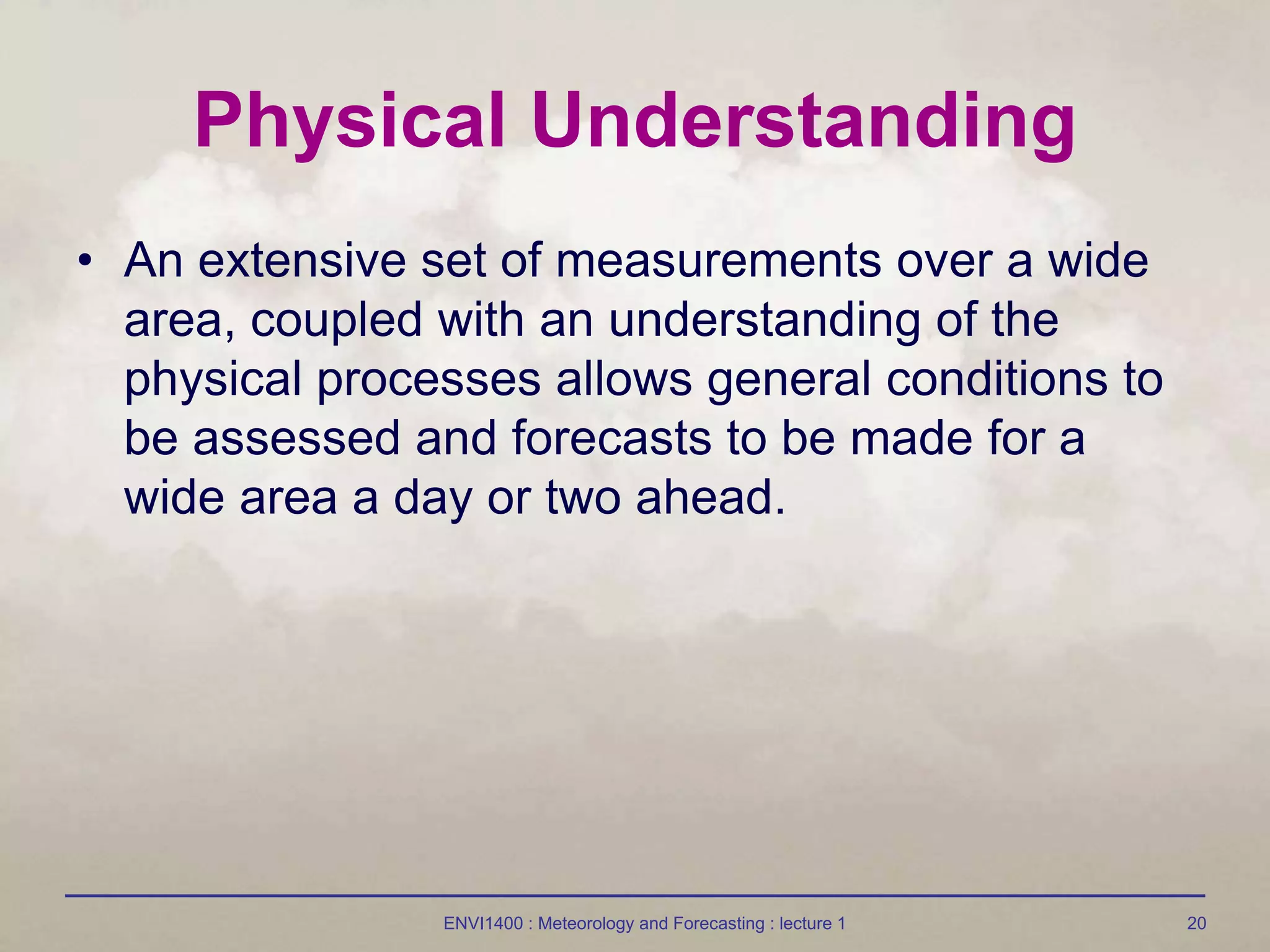 01 introduction TO METEROLOGY AND WEATHER FORECASTING | PPT