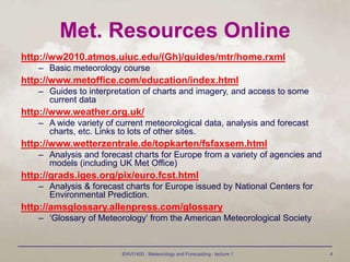 01 introduction TO METEROLOGY AND WEATHER FORECASTING | PPT