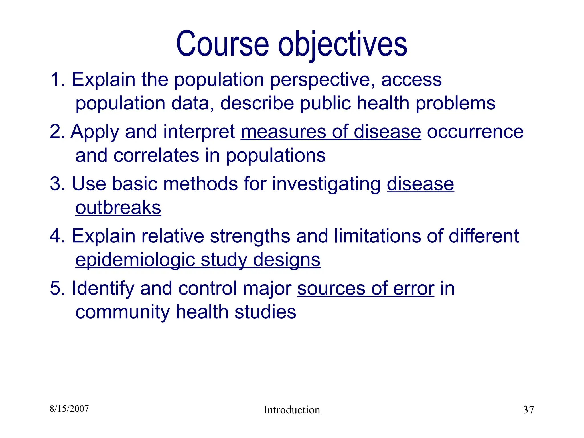 01-Introduction to epidemiology notessss | PPT