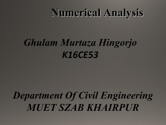 Numerical Analysis And Linear Algebra | PPT | Physics | Science