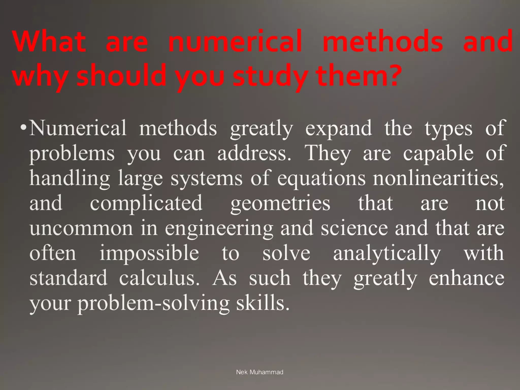 introduction to Numerical Analysis | PPT
