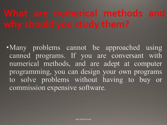 introduction to Numerical Analysis | PPT | Physics | Science