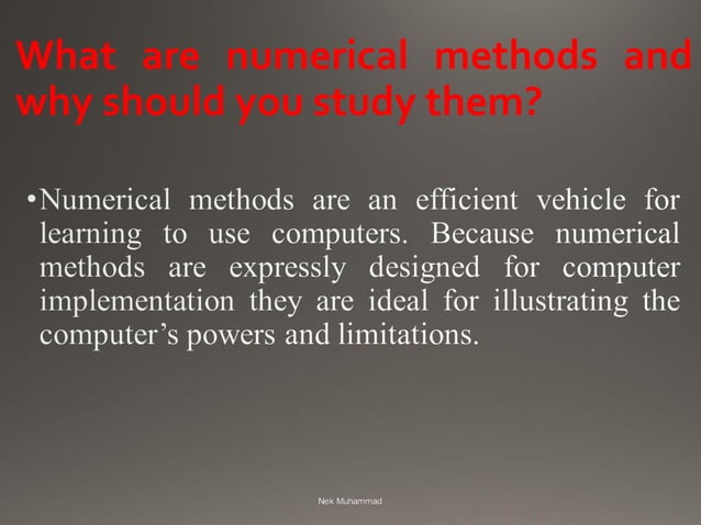 introduction to Numerical Analysis | PPT | Physics | Science