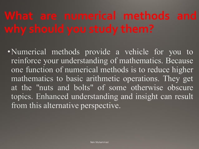 introduction to Numerical Analysis | PPT | Physics | Science