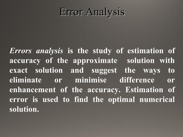 introduction to Numerical Analysis | PPT | Physics | Science