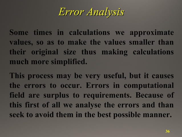 introduction to Numerical Analysis | PPT | Physics | Science