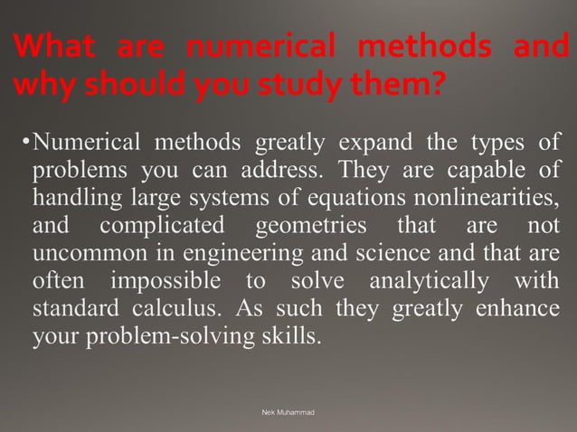 introduction to Numerical Analysis | PPT | Physics | Science