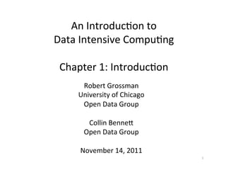 An Introduction to Data Intensive Computing | PDF