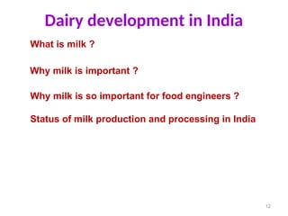 Introduction to Dairy and Food Engineering. | PPT