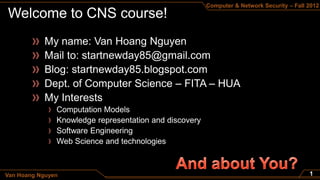 Introduction to CNS Course | PDF