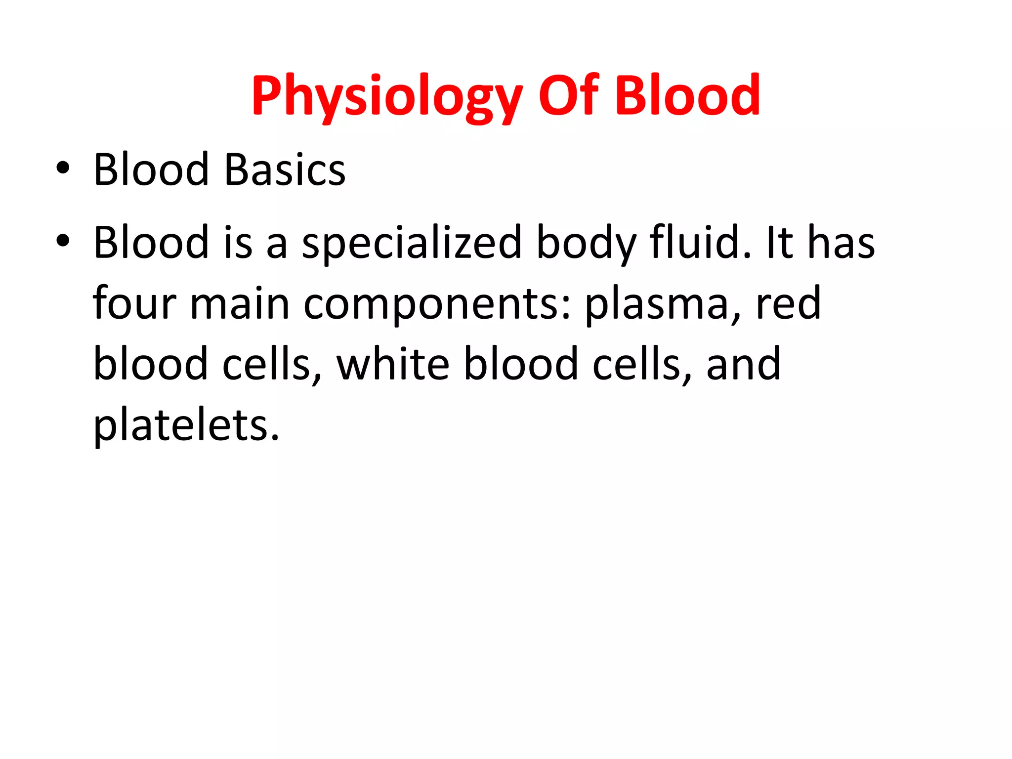 introduction of blood.3rd semester. | PPTX