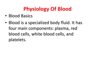 introduction of blood.3rd semester. | PPTX