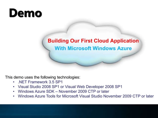 NWCloud Cloud Track - Overview of Cloud Computing and Windows Azure 101 ...