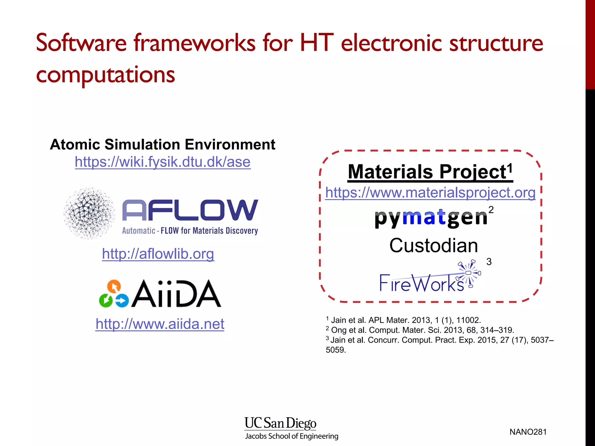 NANO281 Lecture 01 - Introduction to Data Science in Materials Science | PPT