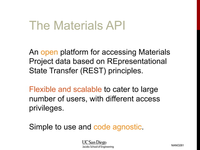NANO281 Lecture 01 - Introduction to Data Science in Materials Science | PPT