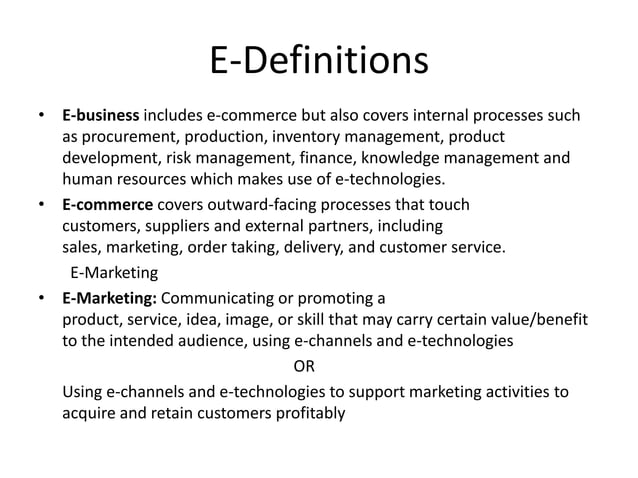 01 introduction to e-marketing | PPT