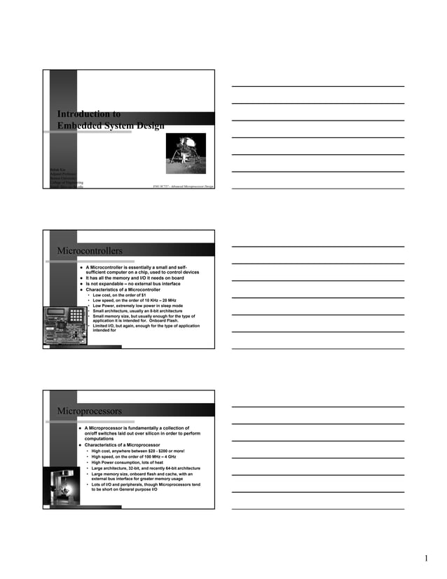 01. introduction to embedded systems | PDF