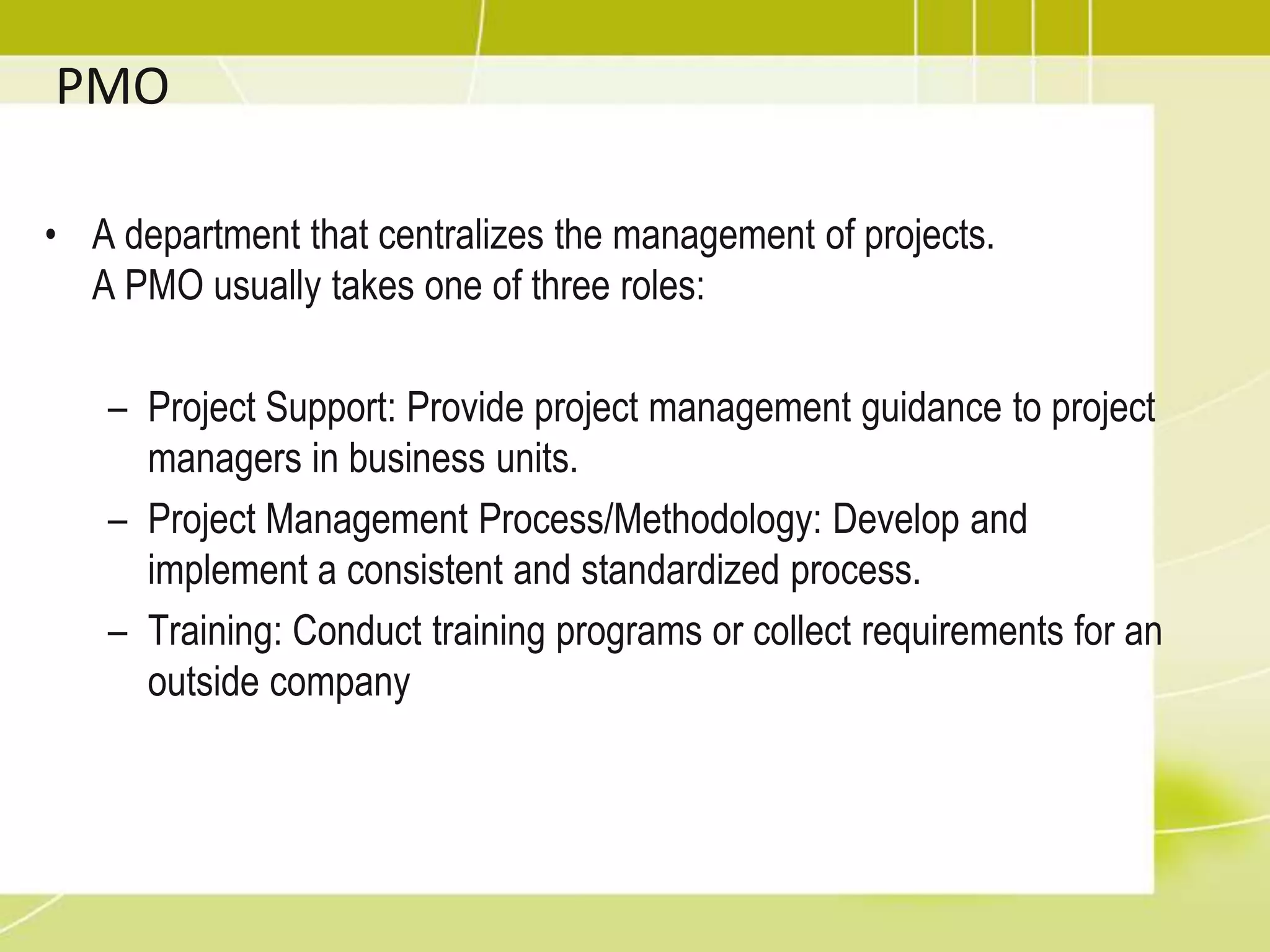 PMP Training - 01 introduction to framework | PPTX