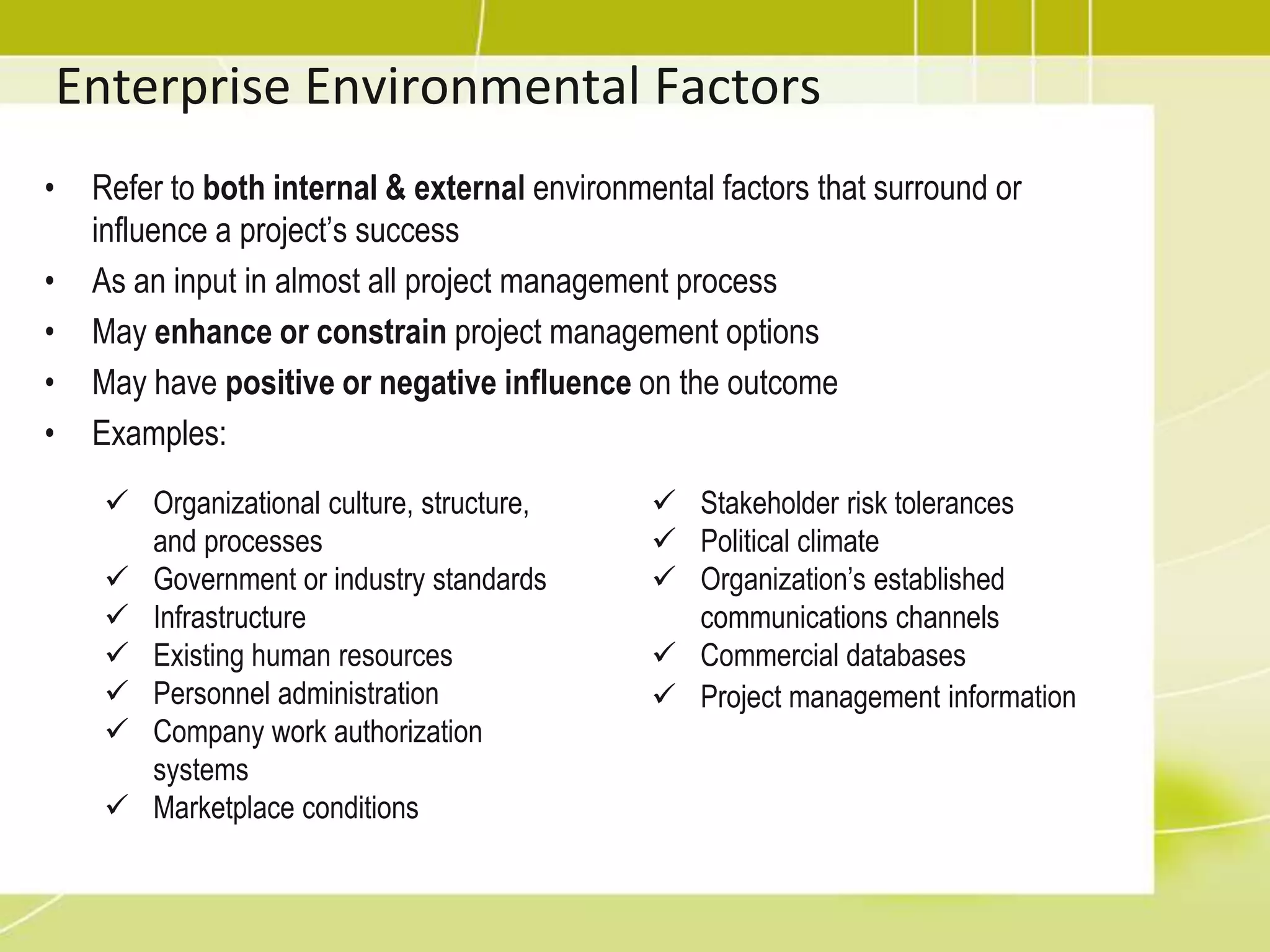 PMP Training - 01 introduction to framework | PPTX