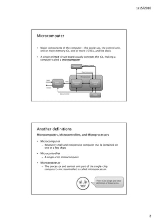 01 introduction to microcomputers | PDF