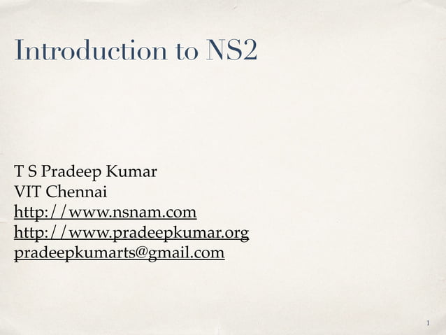Introduction to ns2 | PDF