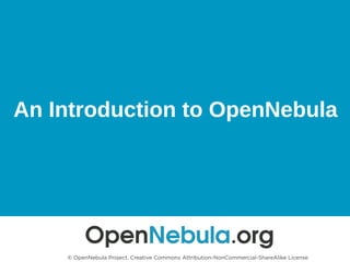TechDay - April - Introduction to OpenNebula | PPT