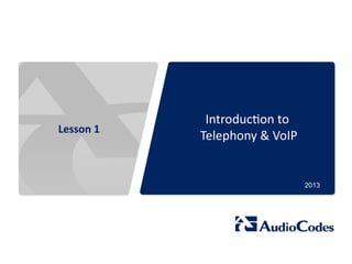 Presentation on Introduction to Telephony VoIP | PPTX