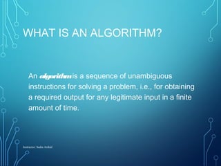 01 intro to algorithm--updated 2015 | PPT