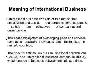 01 - Intro to International Business and Tradepptx | PPTX