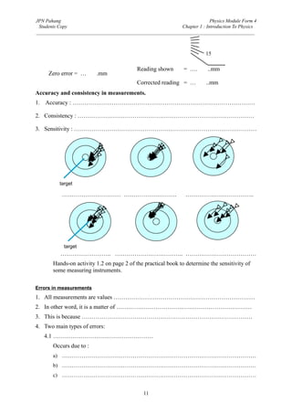 SPM PHYSICS FORM 4 intro to physics | PDF