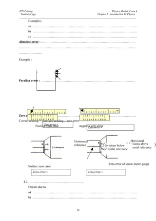 SPM PHYSICS FORM 4 intro to physics | PDF