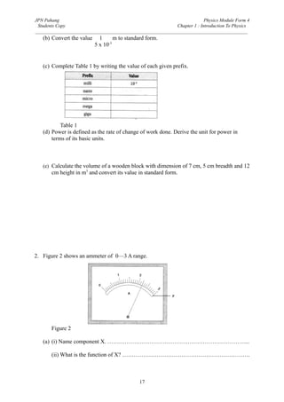SPM PHYSICS FORM 4 intro to physics | PDF