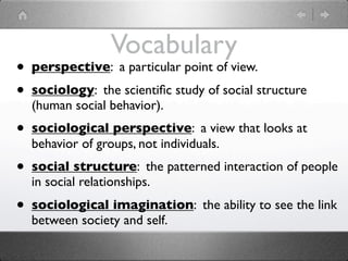 01 - Intro to Sociology | KEY