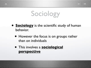 01 - Intro to Sociology | KEY
