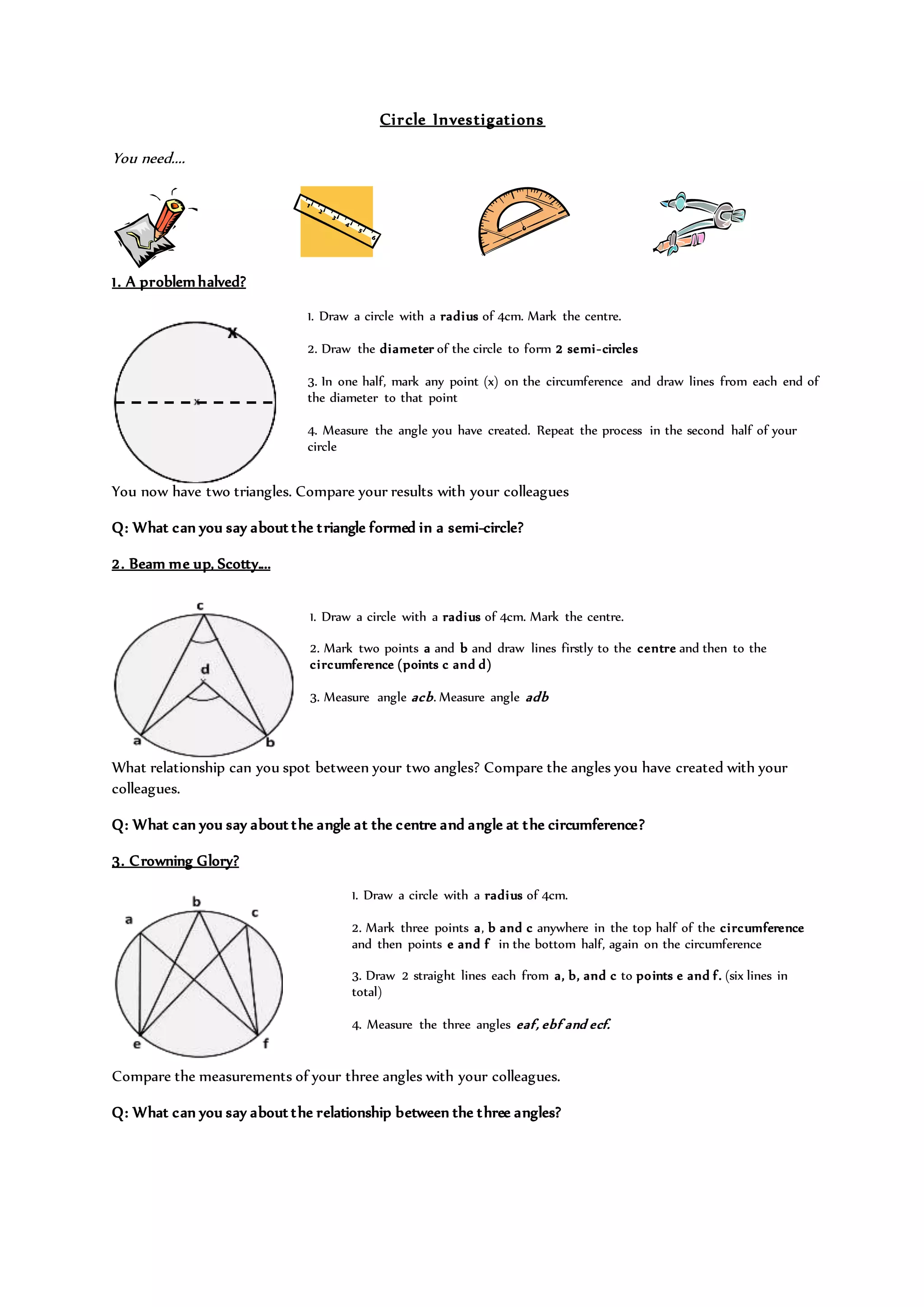 01 investigating properties of circles | DOCX