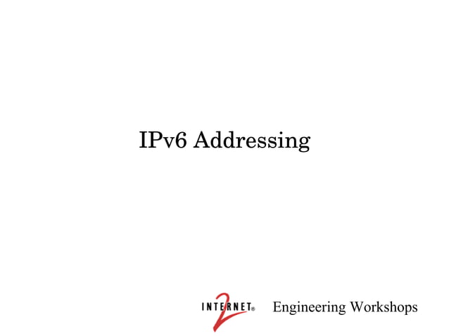 01 Ipv6 Addressing | PPT