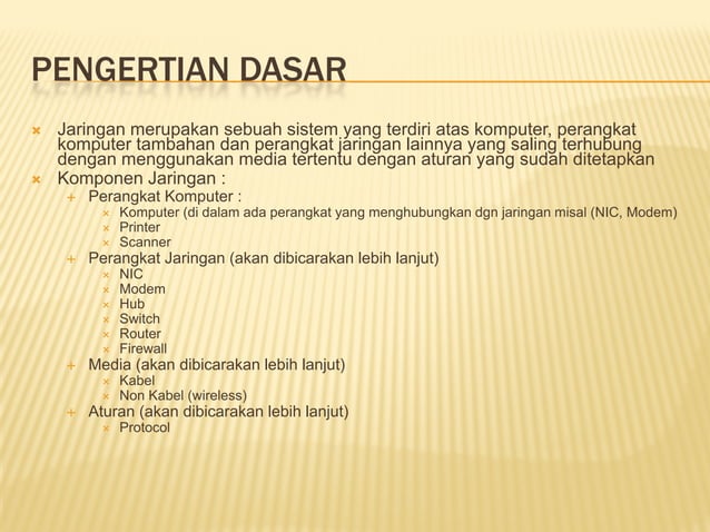 jaringan komputer - pengenalan | PPT