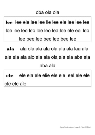 LETRA L LECTOESCRITURA | DOC