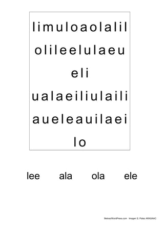 LETRA L LECTOESCRITURA | DOC